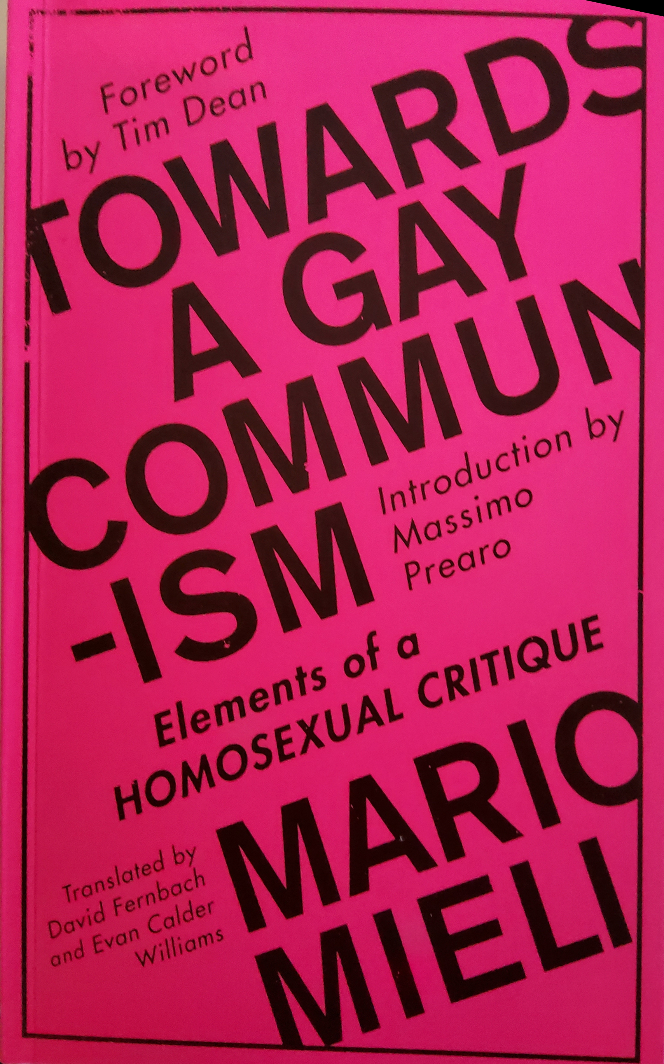 Towards a Gay Communism, Mario Mieli (translated by David Fernbach and ...